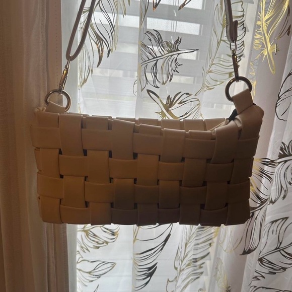 SHEIN | Bags | Shein Cream Woven Crossbody Bag | Poshmark